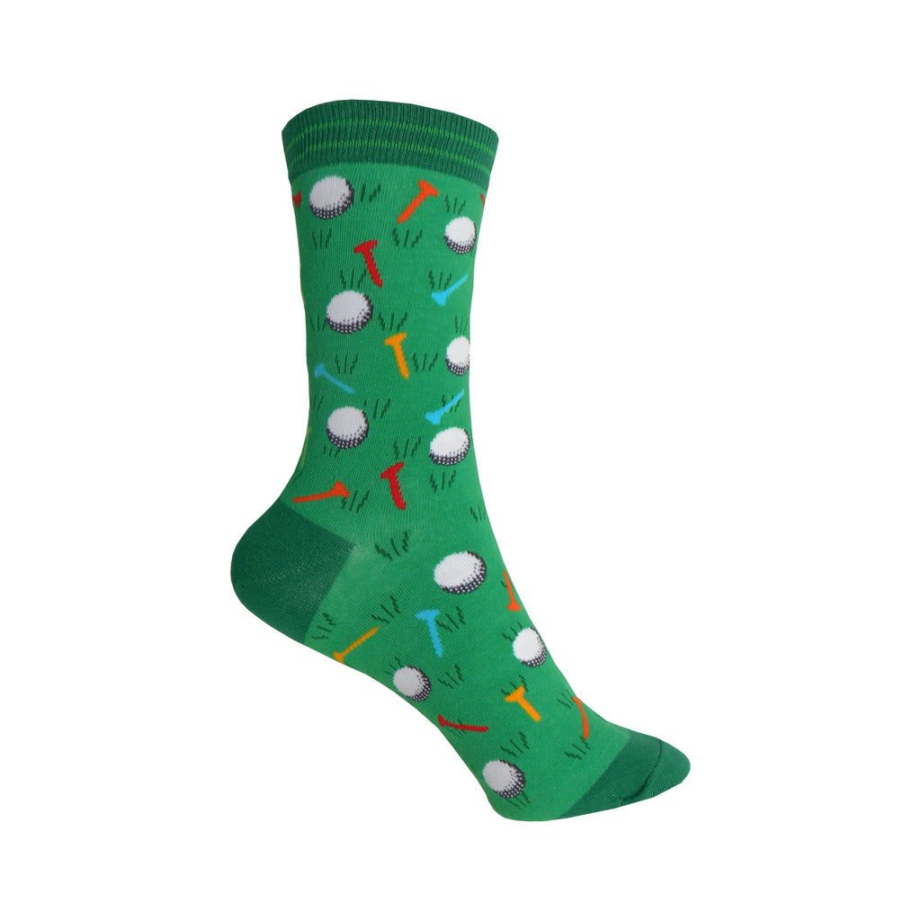 Golf Crew Socks in Green - Poppysocks