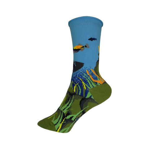 Under the Sea Crew Socks in Blue - Poppysocks