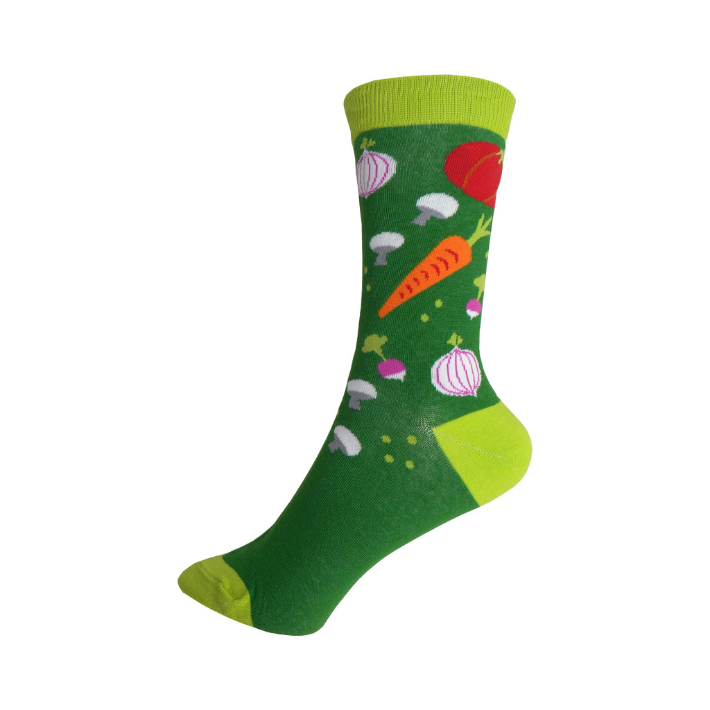 Veggie Garden Crew Socks in Green - Poppysocks