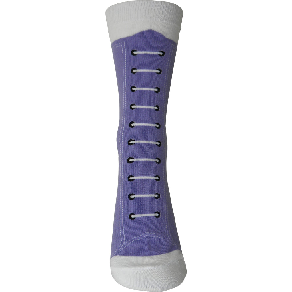 High Top Sneakers Crew Socks in Purple - Poppysocks